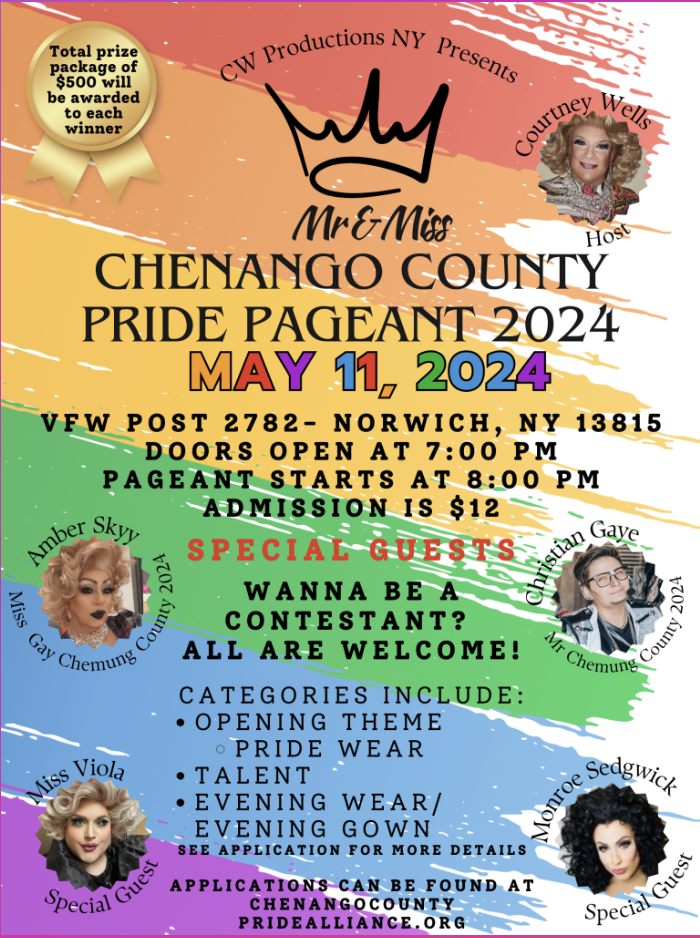Mr. and Miss Chenango County Pride Pageant 2024 - Madison County LGBTQIA